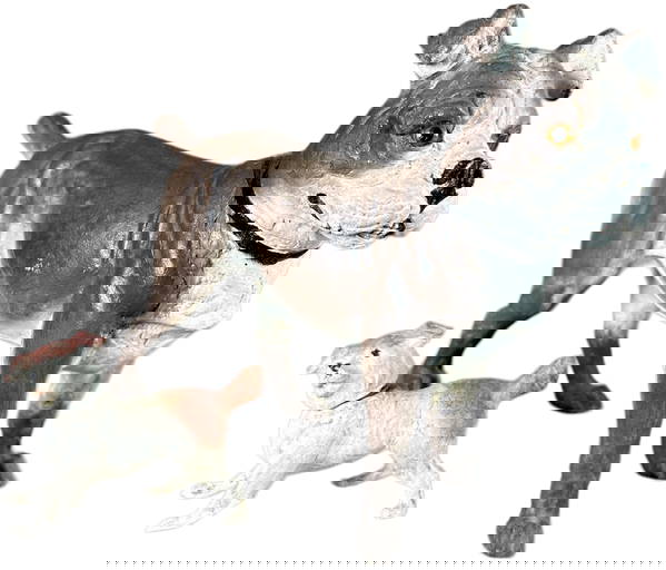 Boxer And Small Dog Candy Containers