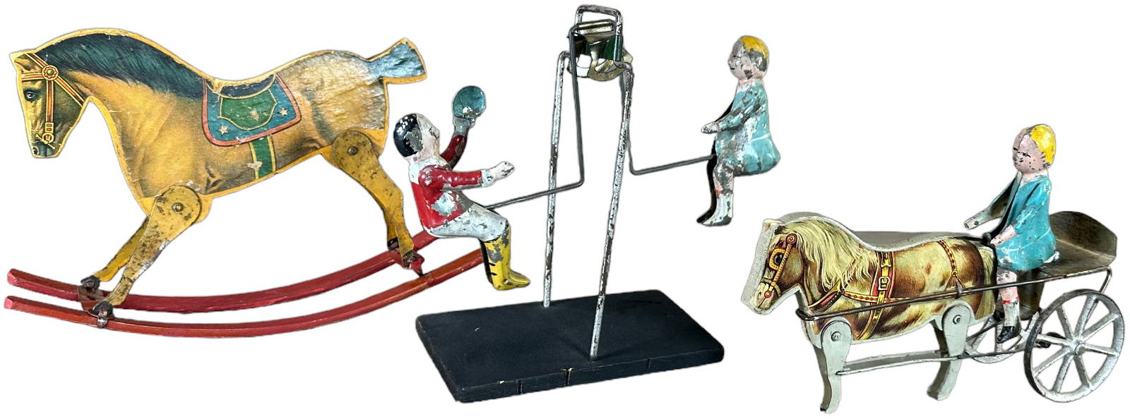 Gibbs Teeter-totter W/ Horse Cart & Rocker Auction