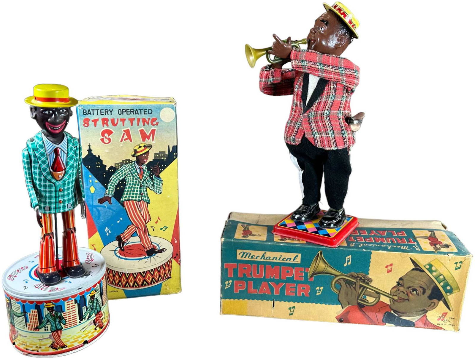 Haji Strutting Sam & Mechanical Trumpet Player Auction