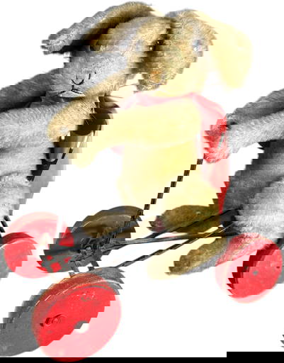 Steiff Rabbit Riding Wheeled Cart