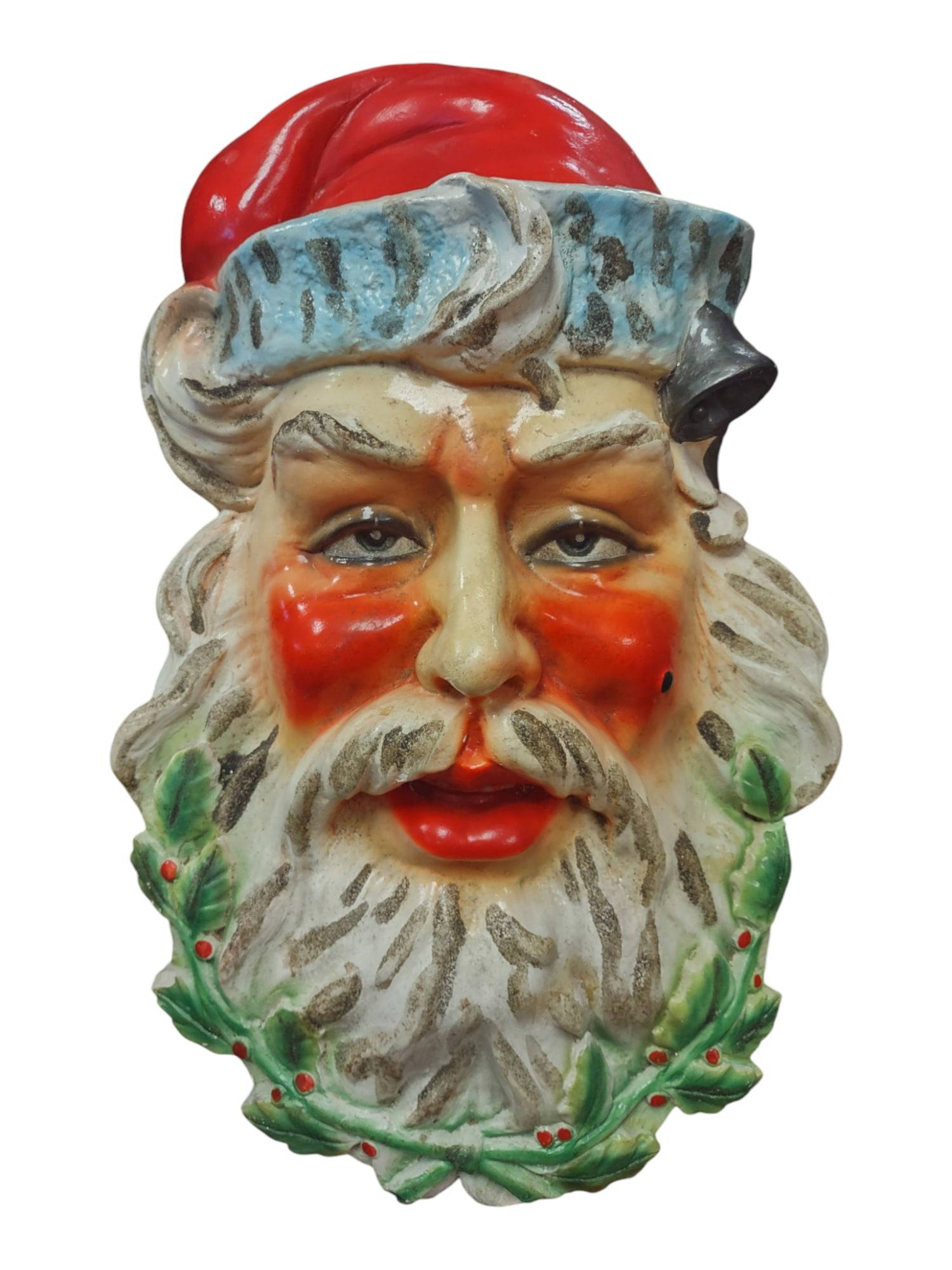 Large Plaster Santa Head Wall Hanging Auction