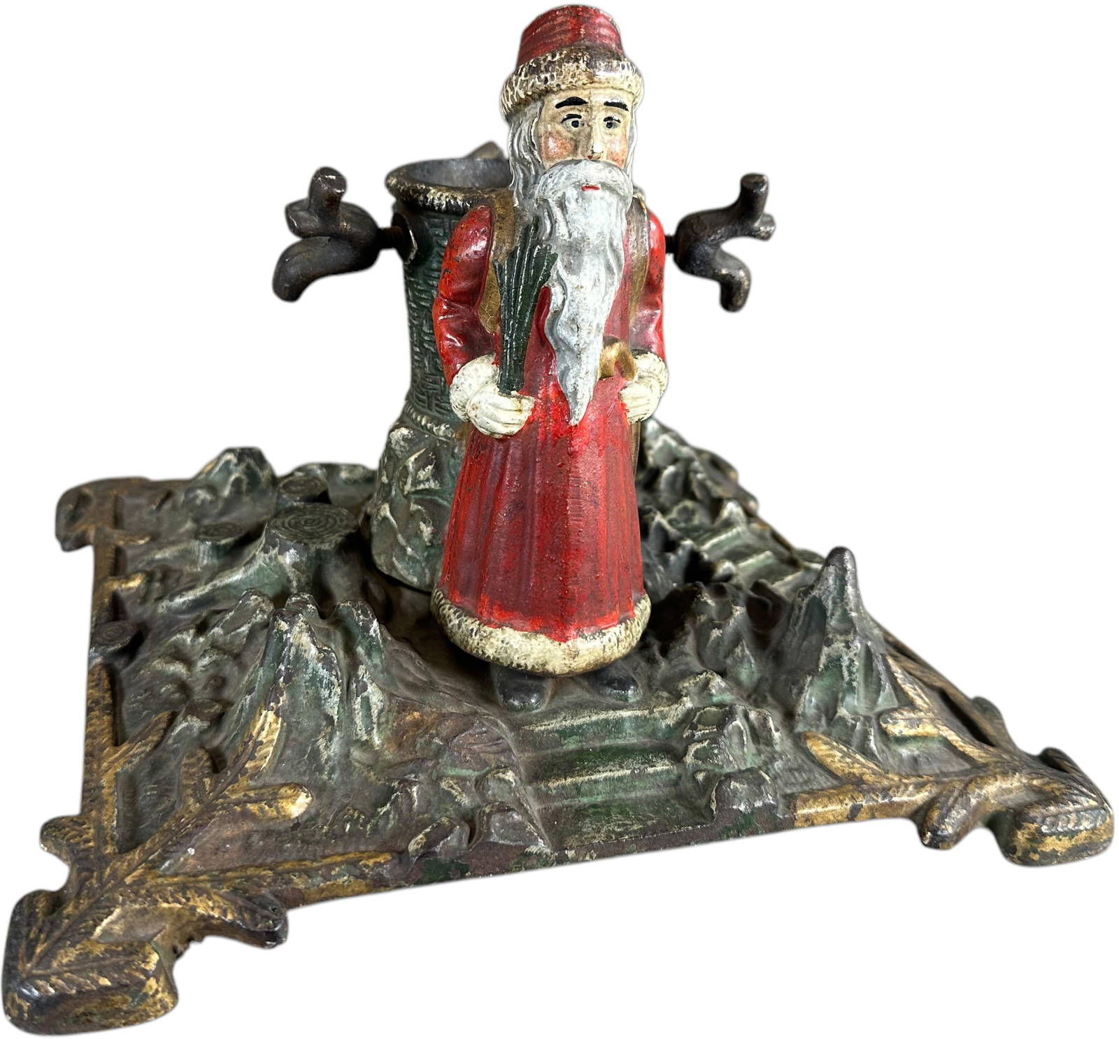 Cast Iron Santa Tree Stand Auction