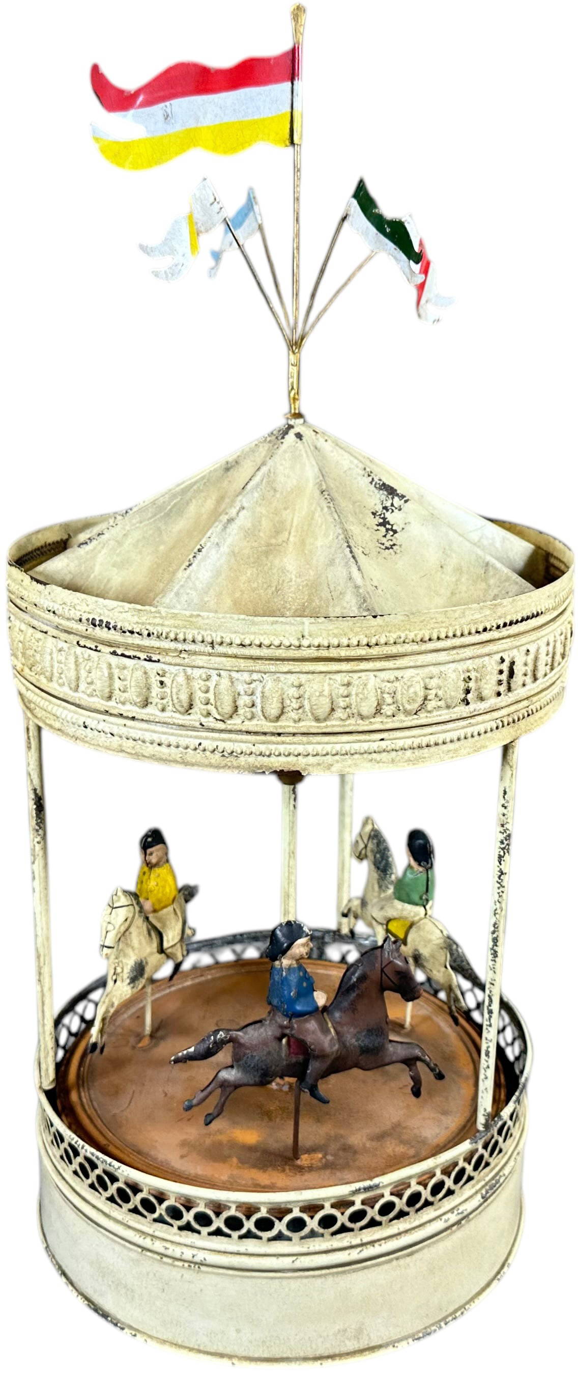 German Three Horse Musical Carousel Auction
