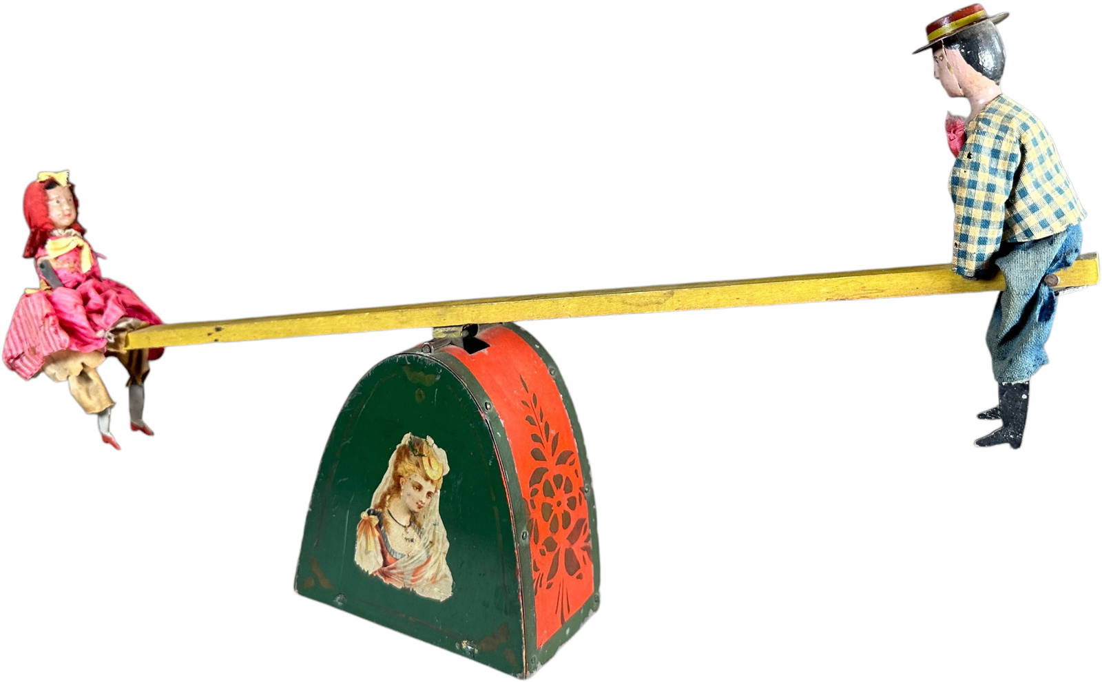 Ives Early Clockwork See-saw Toy Auction