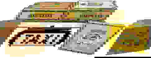 Taxi Cab Light W/ Yellow Cab Cigar Boxes Auction