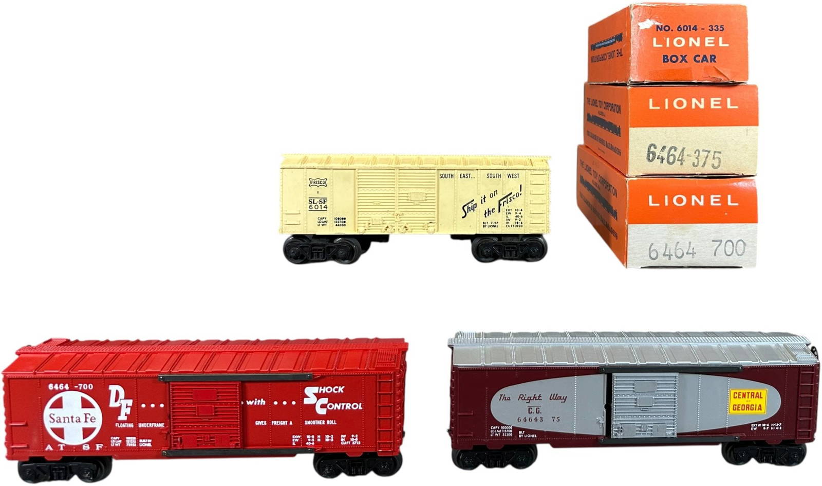 Boxed Postwar Lionel Box Cars Auction