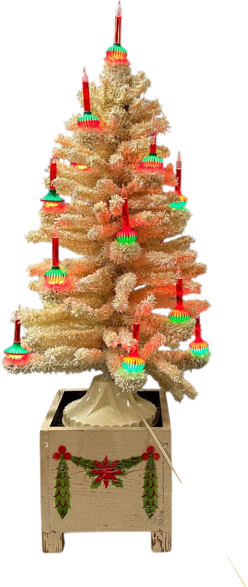 White Bubble Tree W/ Lights Auction