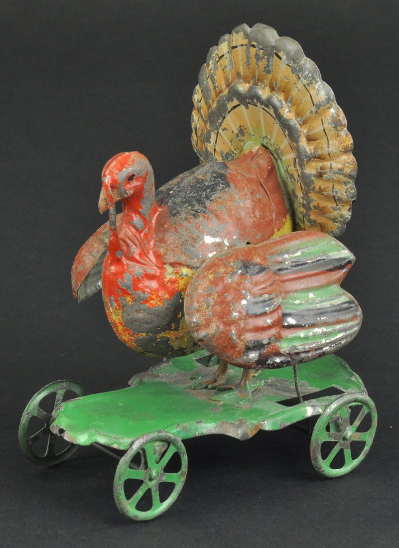 TURKEY ON PLATFORM PULL TOY