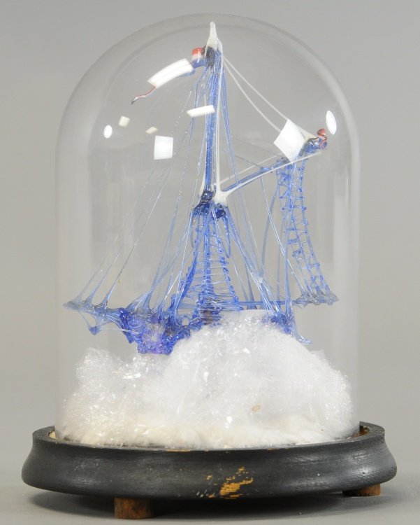 BLOWN GLASS SAILING SHIP