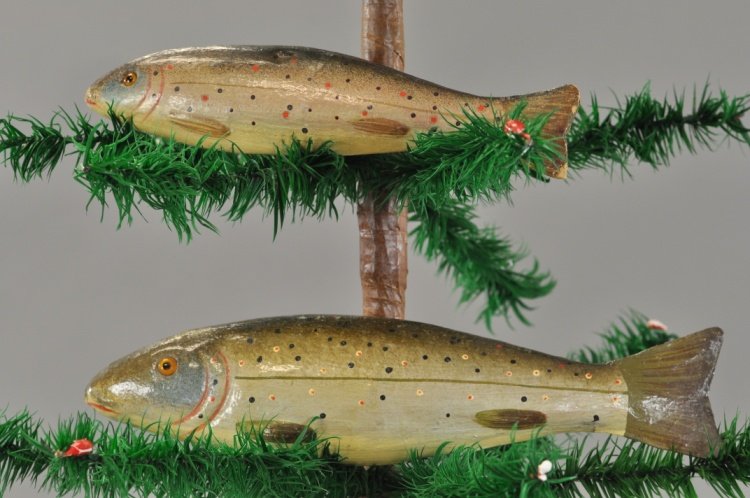 TWO TROUT CANDY CONTAINERS