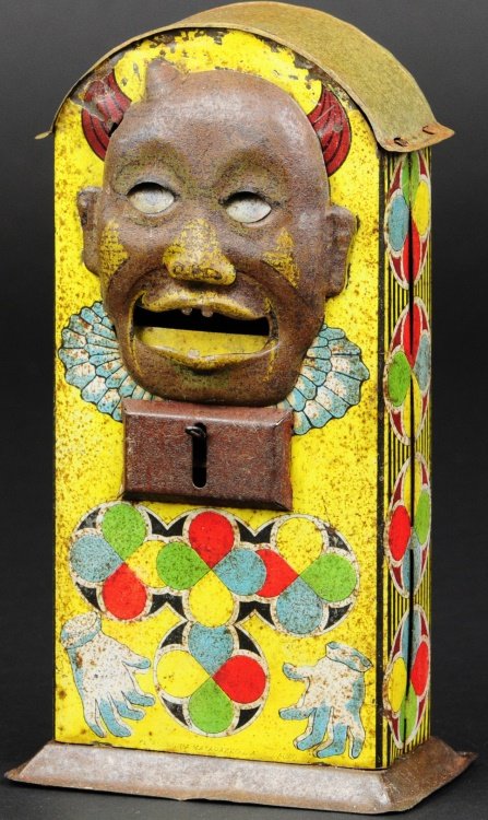 JOLLY JOE CLOWN TIN MECHANICAL BANK - Nov 11, 2016 | Bertoia Auctions in NJ