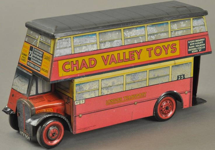CHAD VALLEY TOYS BISCUIT BUS TIN - May 09, 2015 | Bertoia Auctions in NJ