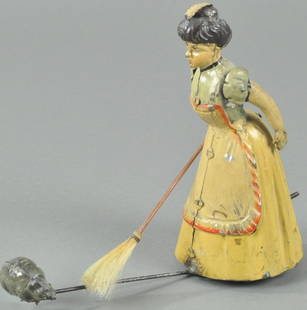 Woman Chasing Rat With Broom
