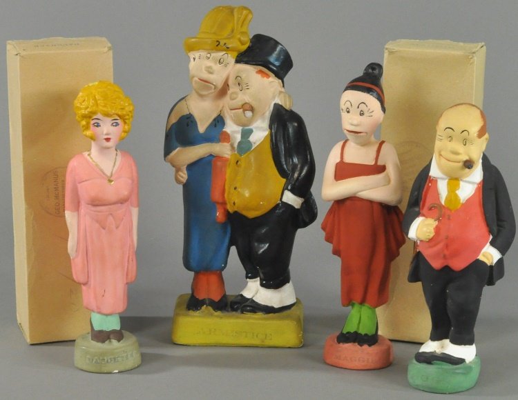 LOT OF FOUR CHALKWARE FIGURES - Nov 14, 2015 | Bertoia Auctions in NJ
