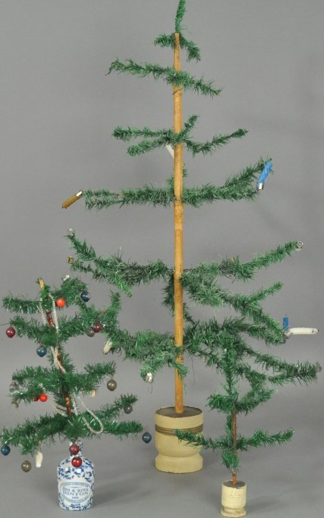 THREE GERMAN FEATHER TREES