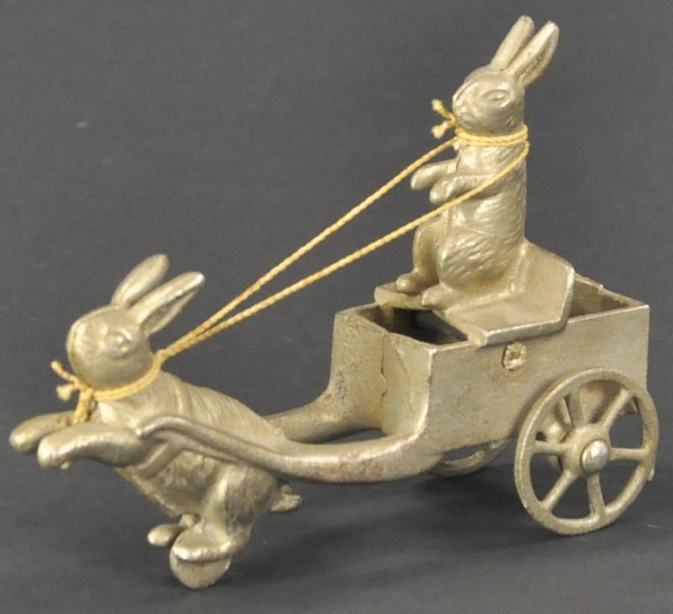 SHIMER RABBIT PULLING RABBIT CART