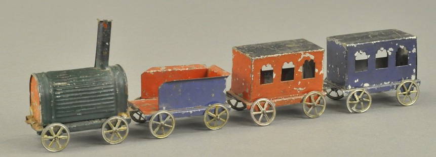 Important Tin Trackless Floor Train