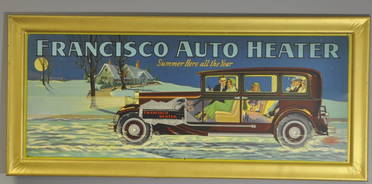 Francisco Auto Heater Metal Sign - Jan 01, 2022 | Milestone Auctions in OH