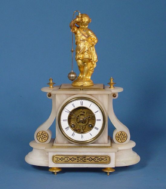 1531: Rare Farcot Conical Pendulum Mantel Clock