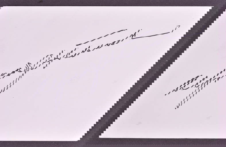 Alfred Hitchcock 1899 1980 Autograph On Card