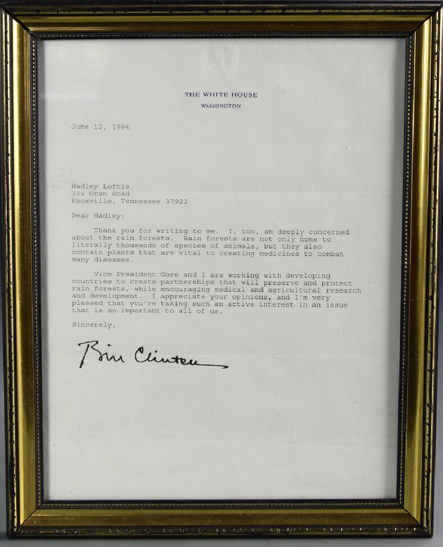 Bill Clinton Letter