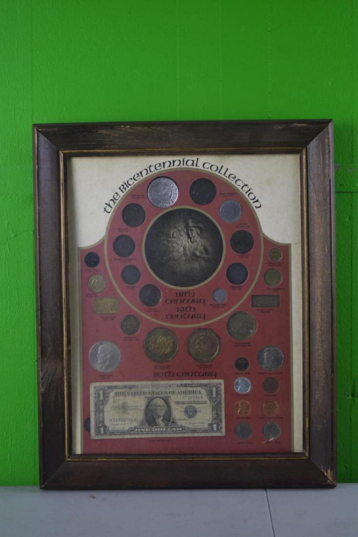 Framed Bicentennial Collections Of Coins
