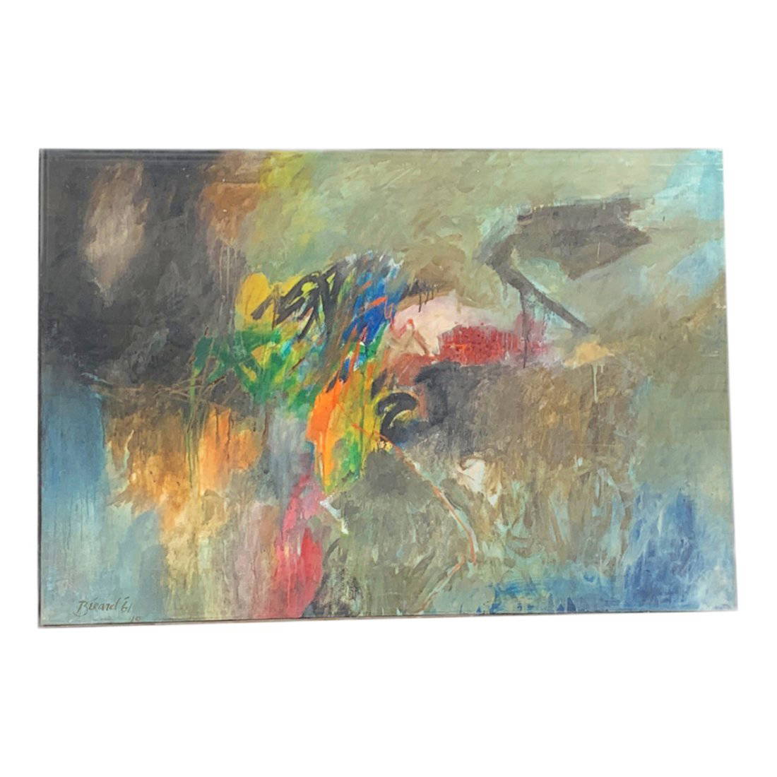 Guy Berard "palo Alto" 1961 Large Scale Abstract Painting Auction