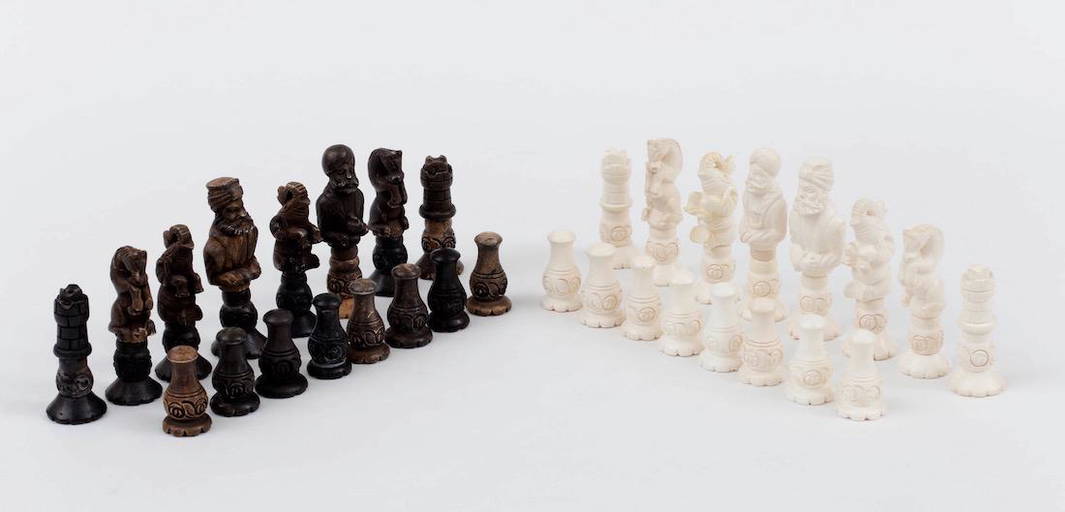 Turkish Sepiolite/meerschaum Chess Set, 20th C. Turkey