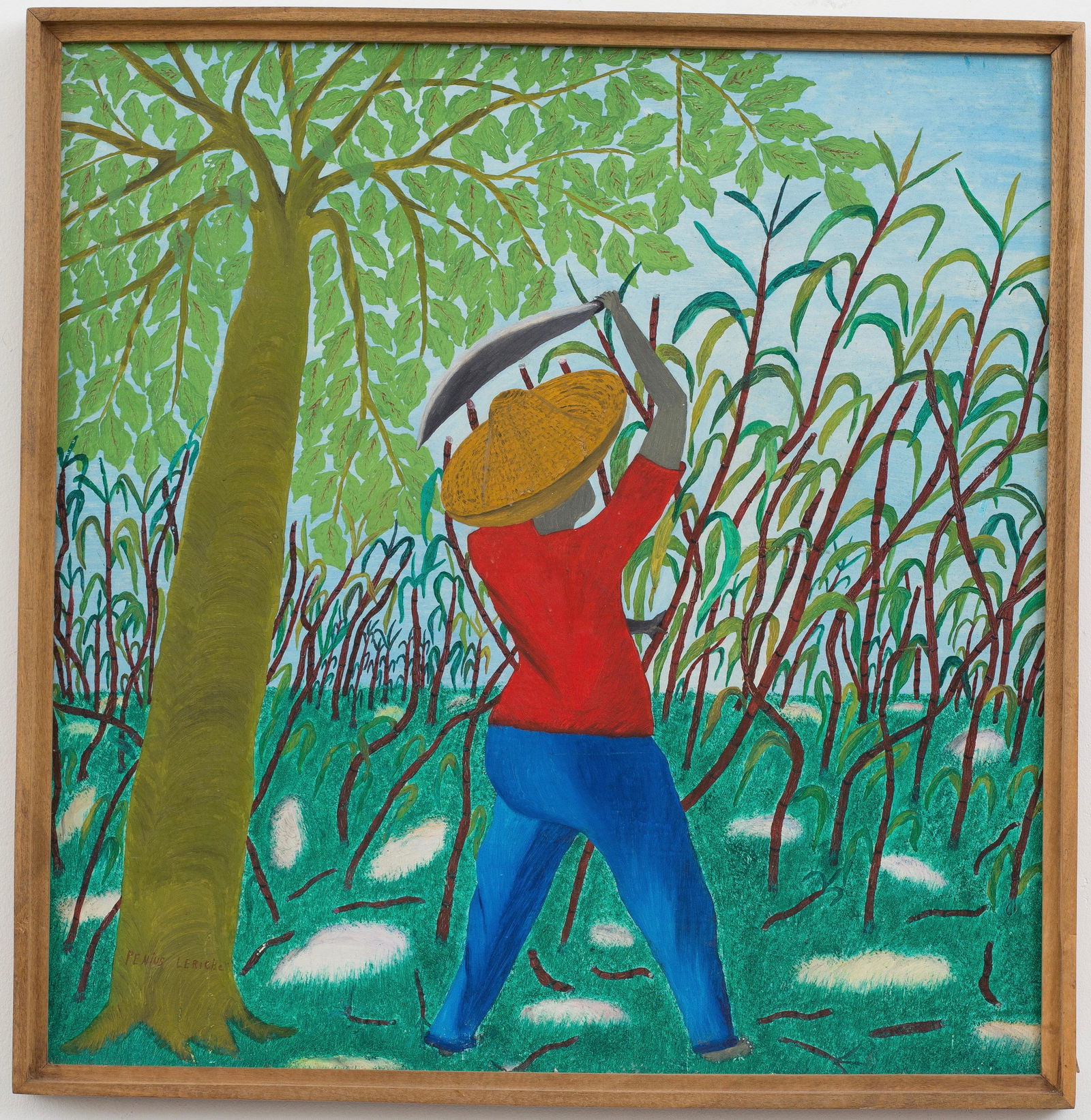 Penius Leriche (haitian/haiti) Man Cutting Cane