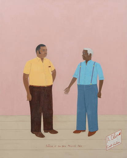 Antoine Obin (haitian/haiti) Artist With His Father
