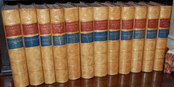 Set Of 30 Charles Dickens Leather Books