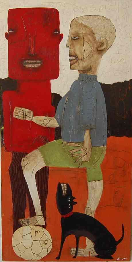 58: MICHAEL BANKS FOLK ART PAINTING