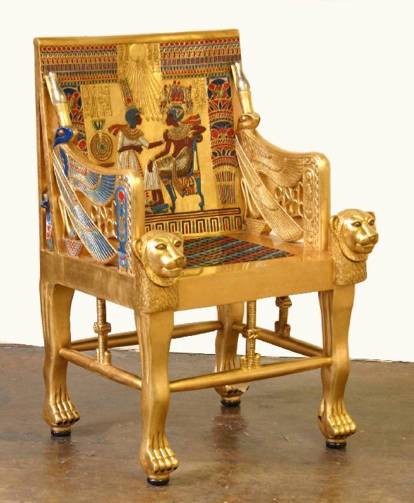 38: Reproduction Chair of Tutankhamun's Golden Throne
