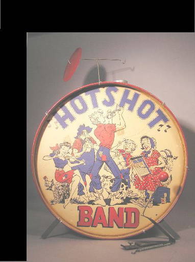 Ohio Art Litho Drum Set "hot Shot Band"