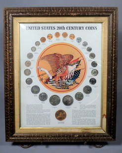 United States 20th Century Framed Coin Collection