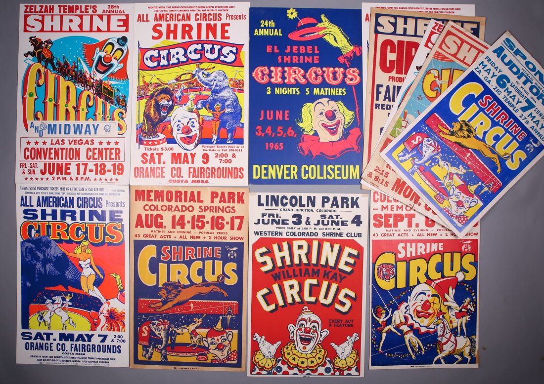 Vintage Lot ~ Shrine Circus Posters