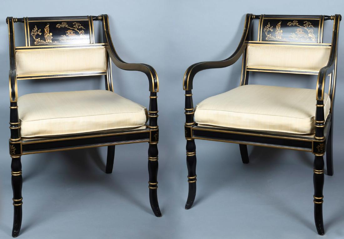 Vintage Drexel Heritage Black Lacquer Style Chairs - Mar 25, 2018 ...