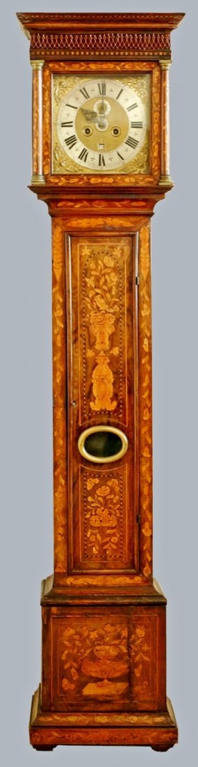 RIDGEWAY LIGHT WASHED OAK CABINET GRANDFATHER CLOCK