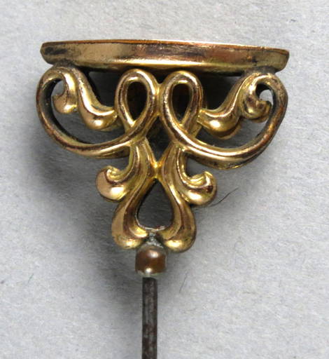 Antique 10k Gold Monogrammed Hat Pin