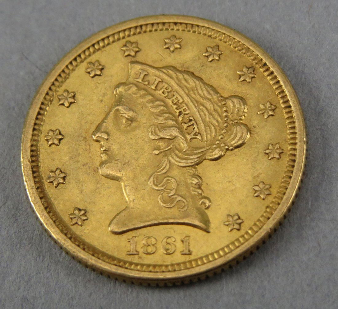 1861 Gold 2 1/2 Dollar Liberty Head Coin