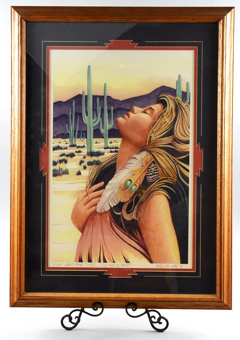 Native American Woman Portrait Artist Proof Signed