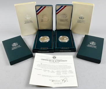 Set Of 2 Lots: Veterans Memorial Coin Collection & 4