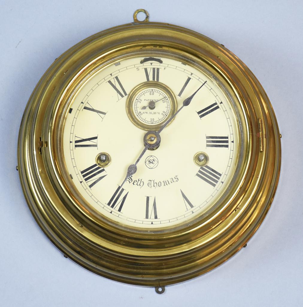 Vintage Seth Thomas 8 Day Brass Ships Clock