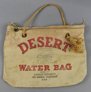 Antique Desert Water Bag Los Angeles, California