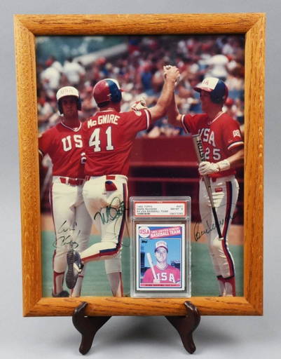 Signed Us Olympic Team Mark Mcgwire Psa Card & Photo