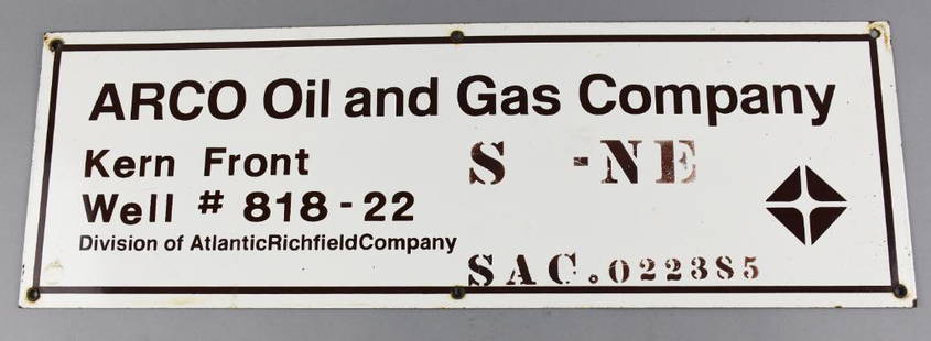 Vintage Arco Gas Pump Signs