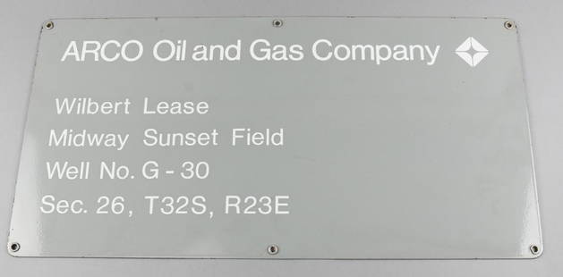 Vintage Arco Gas Pump Signs