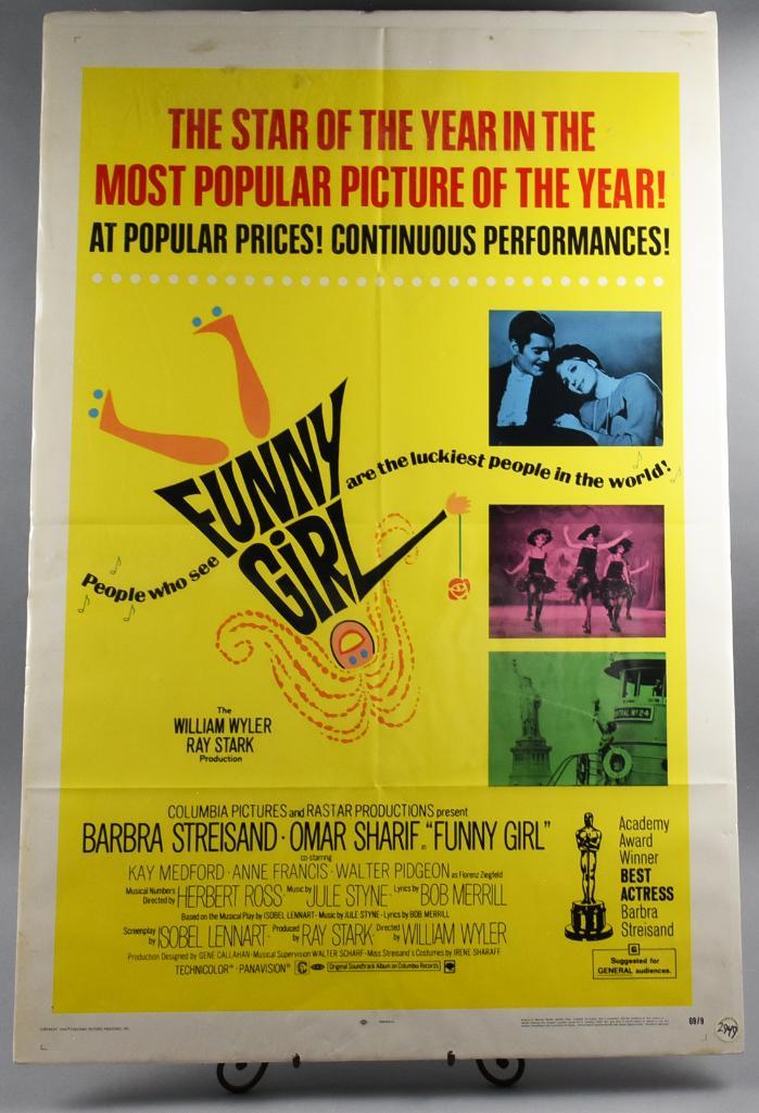 Original 1969 Funny Girl One Sheet