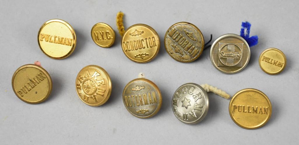 Misc Vintage Lot Railroad Worker Uniform Buttons