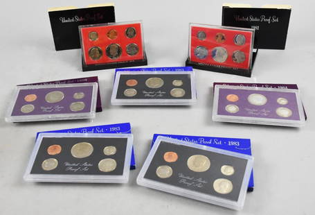 Group Of 7 1960s 1980s Proof Sets